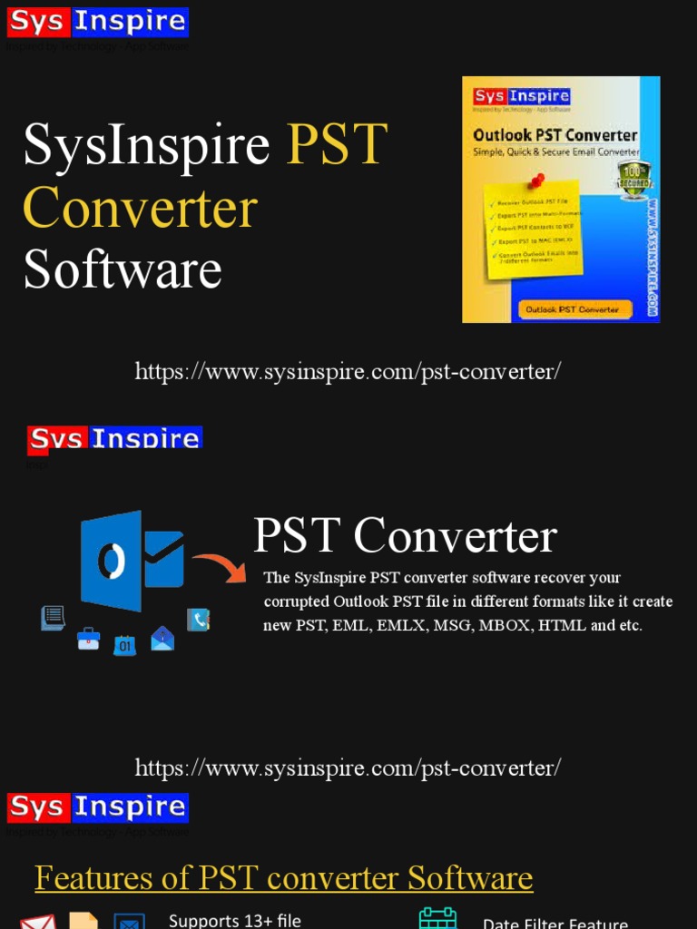 SysInspire PST Converter Software | PDF | Computers