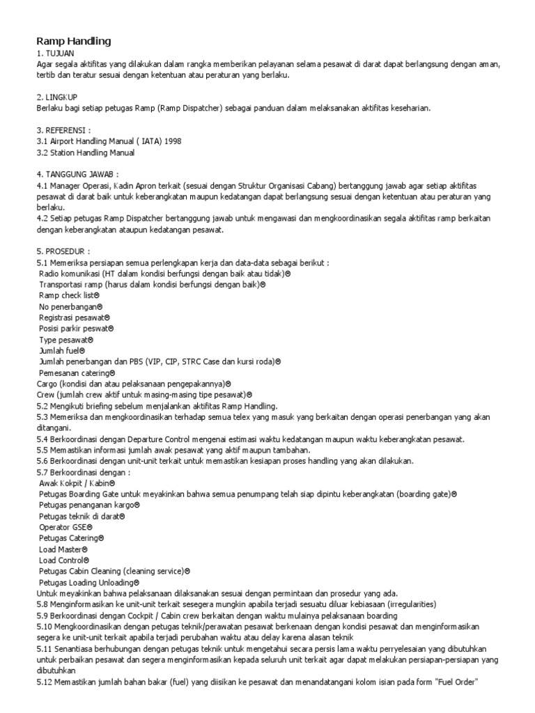 Ramp Handling | PDF