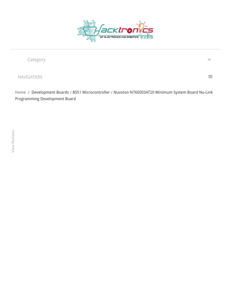 Nuvoton N76E003AT20 Minimum System Board Nu-Link Programming Development Board | PDF ...