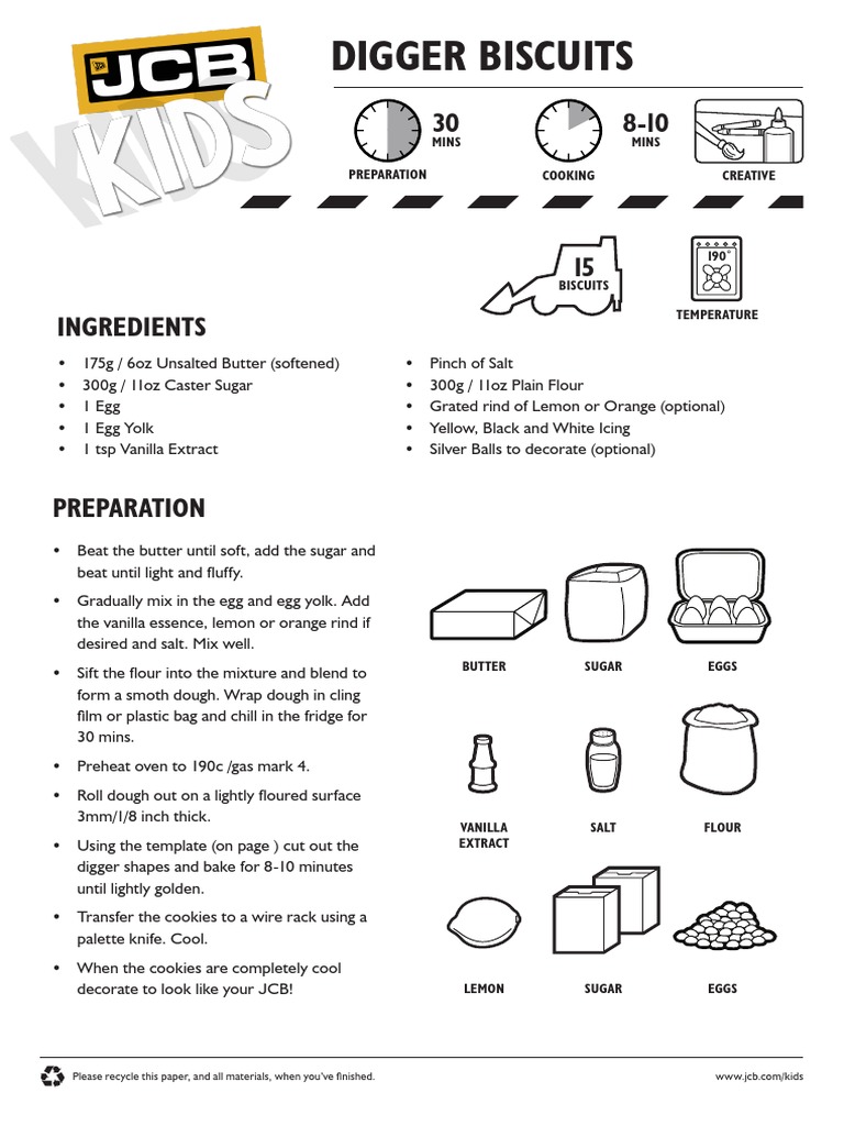 Digger Biscuits: Mins Cooking Mins | PDF | Dough | Cooking