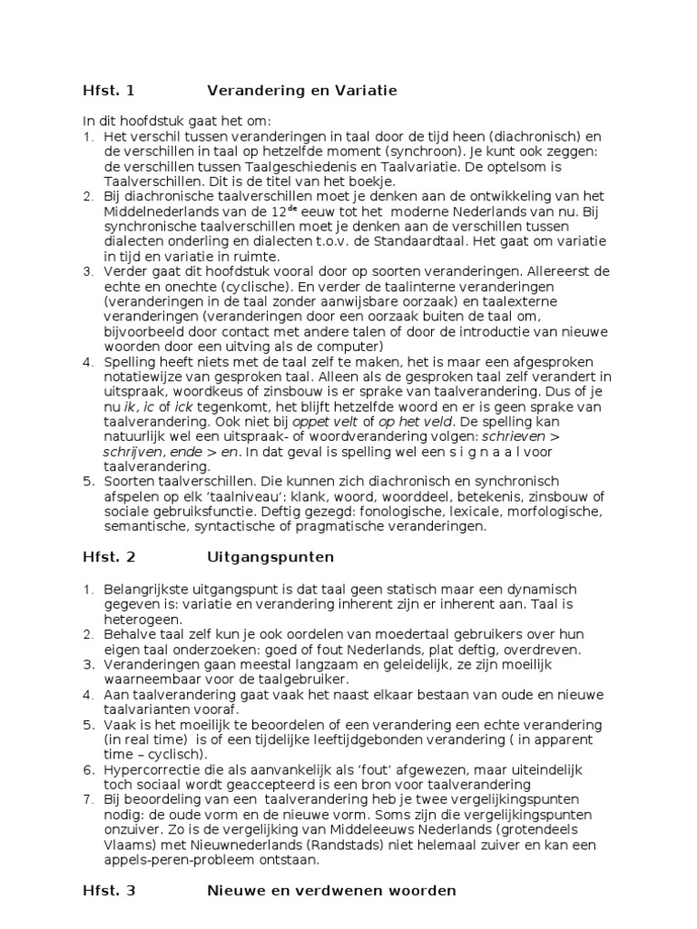 Samenvatting Per Hoofdstuk | PDF
