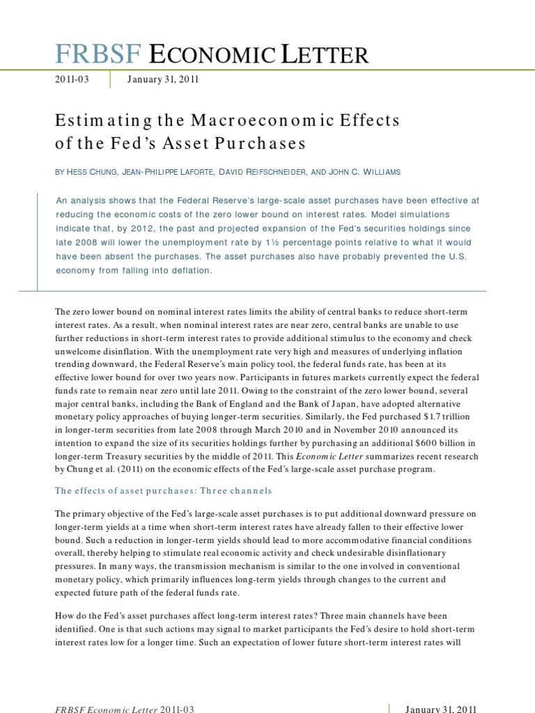 FRBSF Letter | PDF | Federal Reserve | Interest Rates