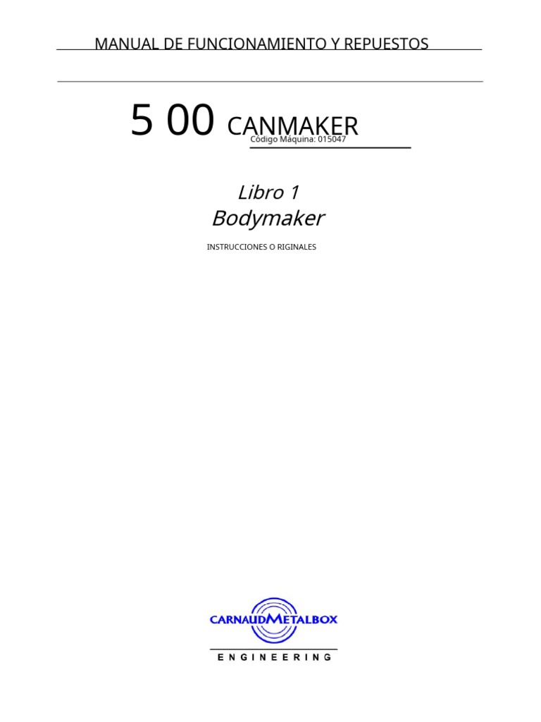 Book 1 Bodymaker CMB - English-1.en - Es | PDF | Bomba | Embrague