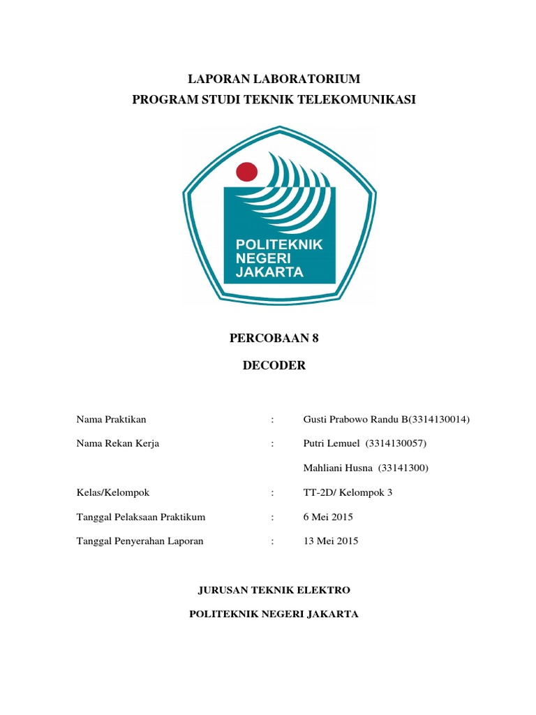 Laporan Laboratorium Decoder | PDF