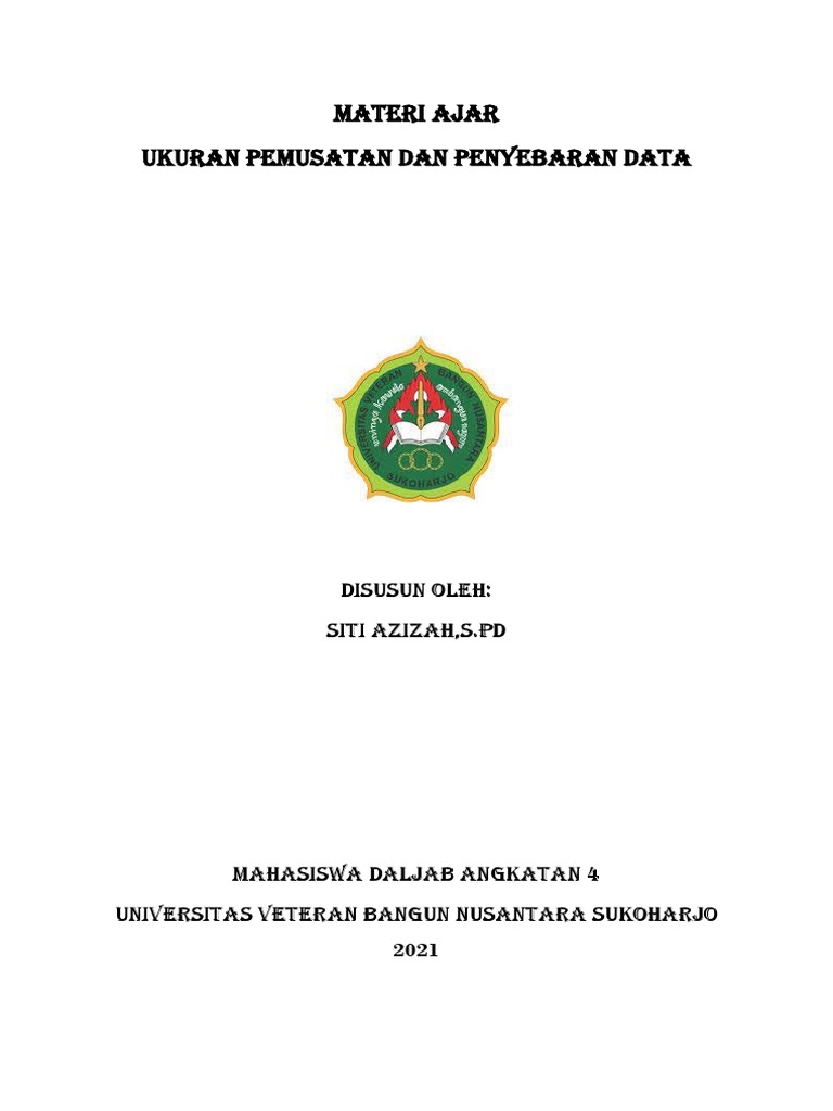 MODUL MATEMATIKA Ukuran Penyebaran Dan Pemusatan Data | PDF | Metode ...