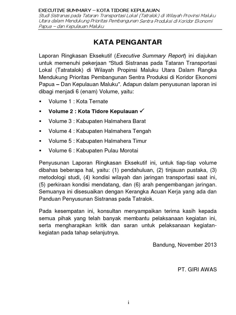 Executive Summary CONTOH 2 | PDF