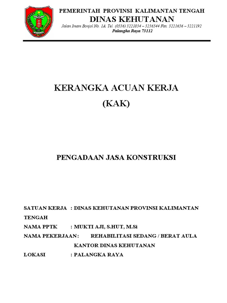 03 Kak Rehab Aula | PDF | Teknologi & Rekayasa