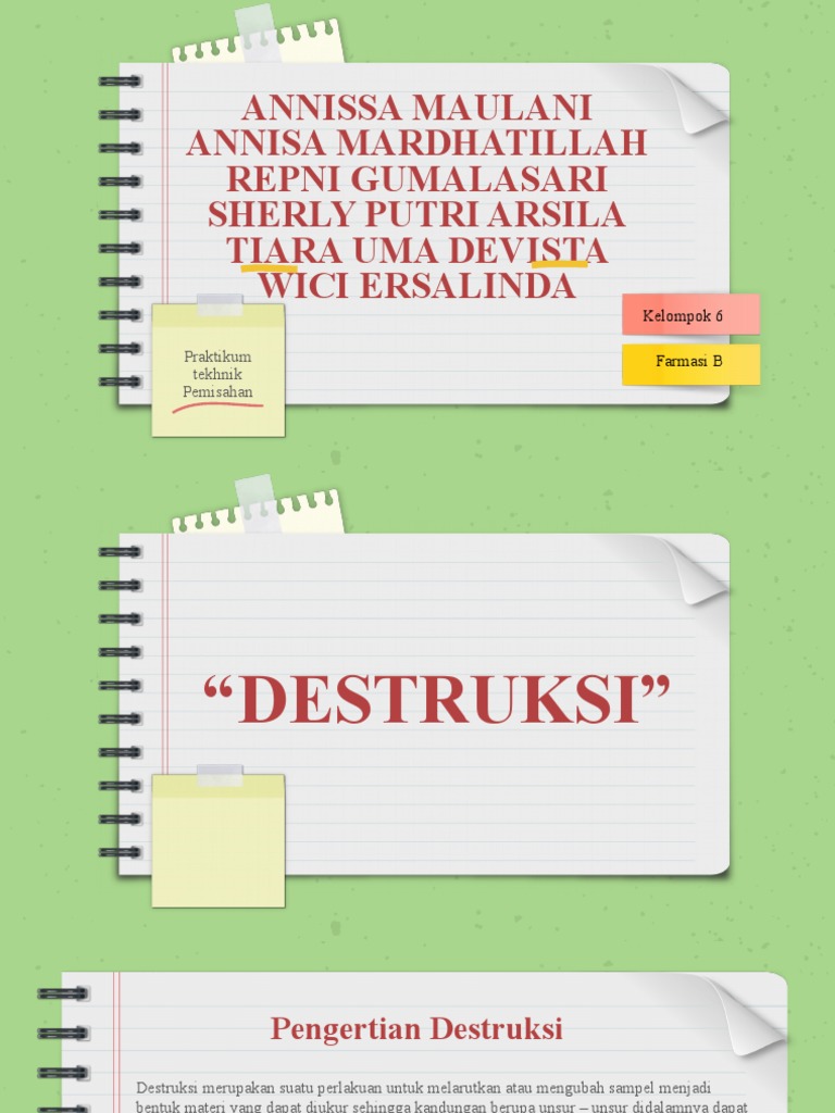 Teknik Destruksi: Basah dan Kering | PDF