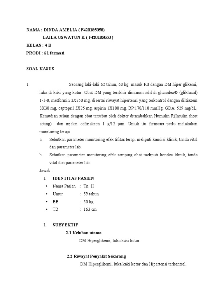 Monitoring Terapi DM dan Infeksi Kaki | PDF