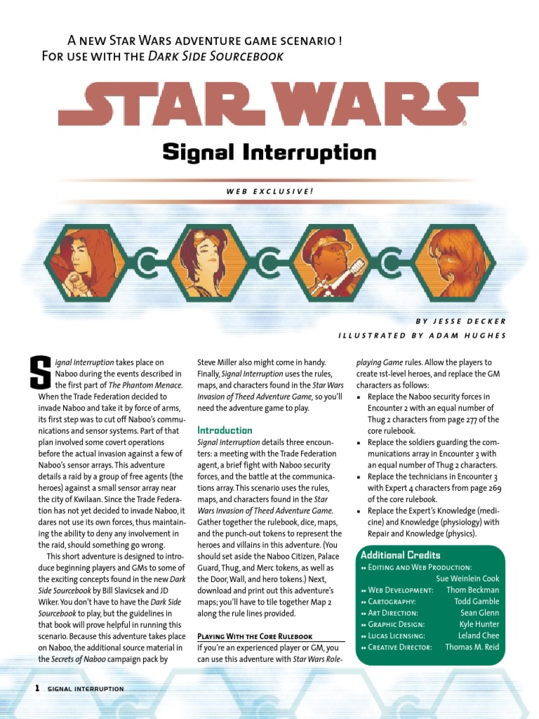 Signal Interruption | PDF | Wizards Of The Coast | Role Playing Games