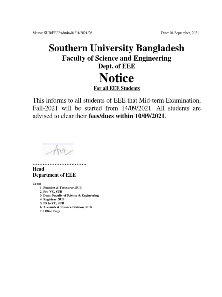Students Admit Cards Notice | PDF | Technology & Engineering