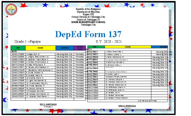 Cover-Deped-Form-137 - Copy (Recovered) | PDF