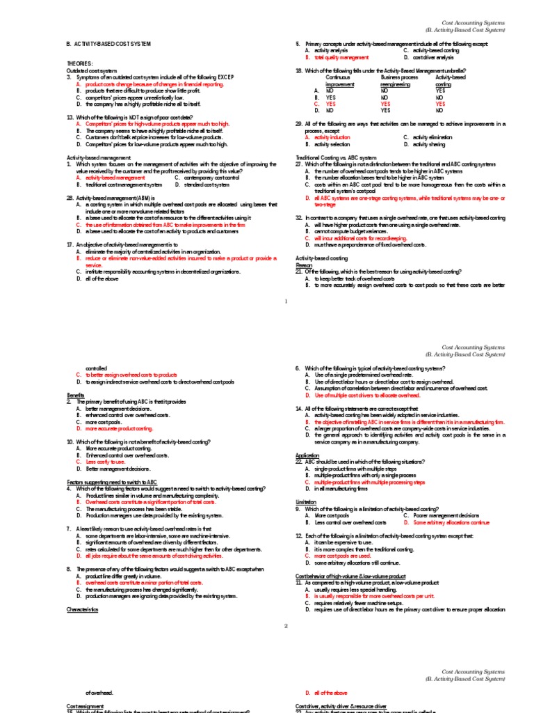 Activity-Based Costing Overview | PDF | Cost Accounting | Cost