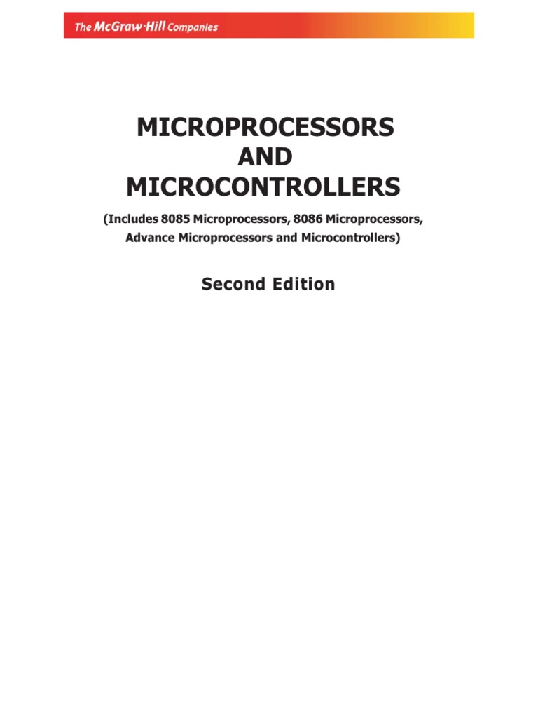 A Nagoorkani Microprocessors And Microcontrollers Mc Graw Hill India 2012 Pdf Central