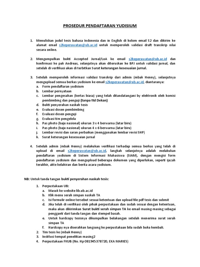 Prosedur Pendaftaran Yudisium S2 Keperawatan Pdf