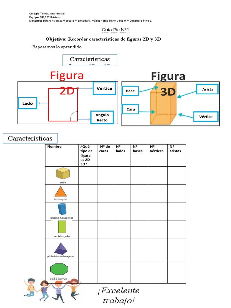 Guía de Figuras 2D y 3D para Básicos | PDF | Perpendicular | Geometría