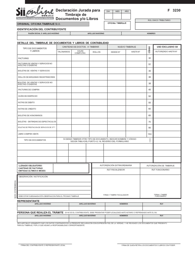 Formulario 3230 | PDF | Imprenta | Instituciones sociales