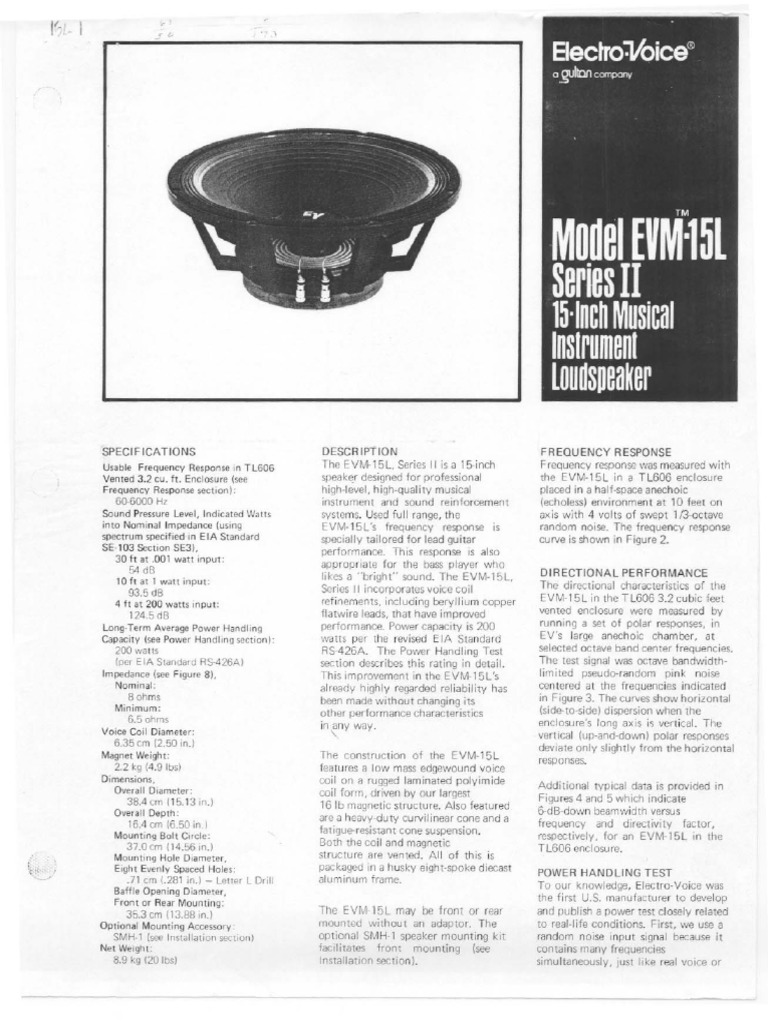 Evm-15l Series II Eds | PDF