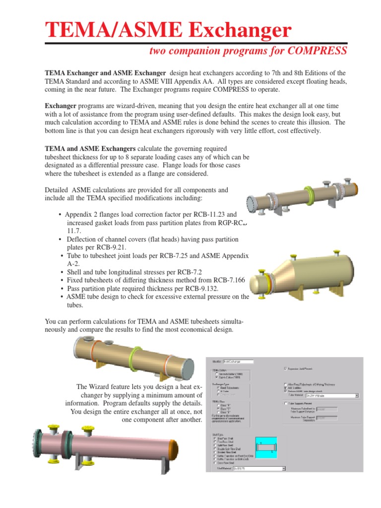 Tema Exch | PDF | Pipe (Fluid Conveyance) | Heat Exchanger