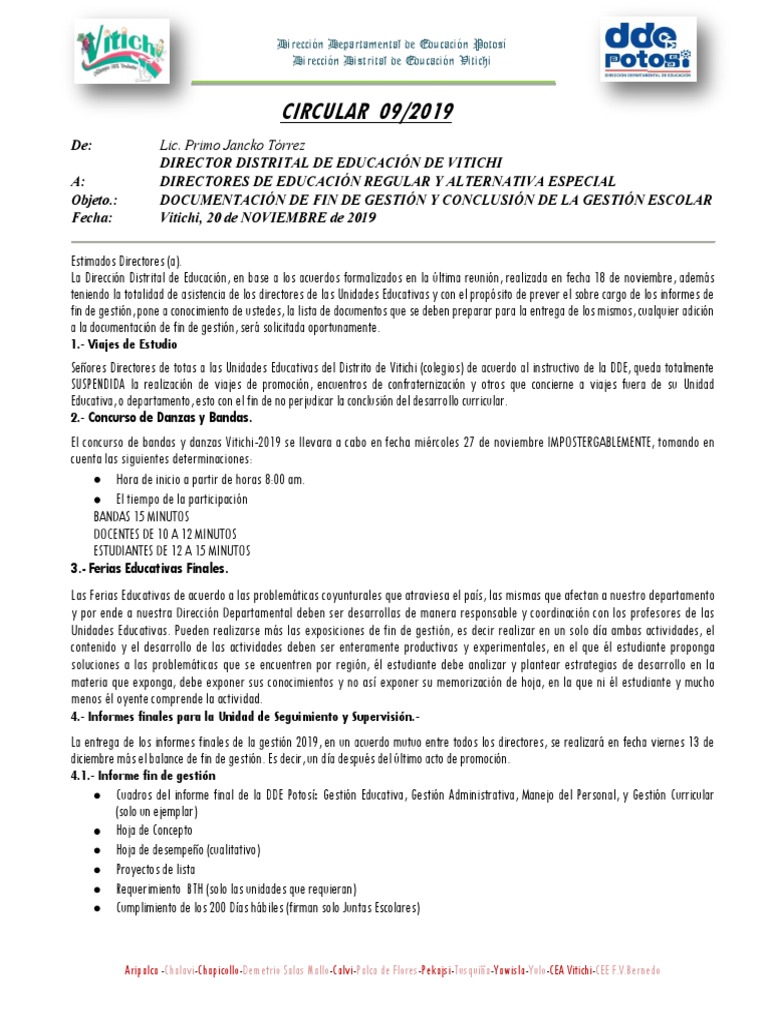 Circular 09-2019 | PDF