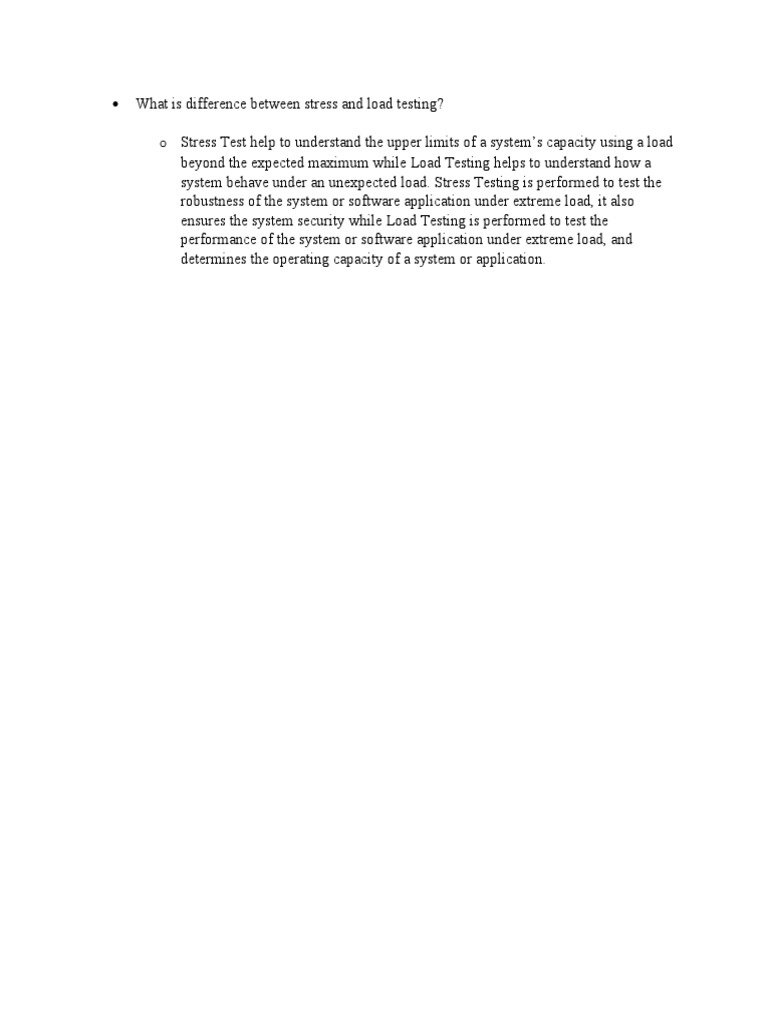  Difference Between Stress And Load Testing PDF