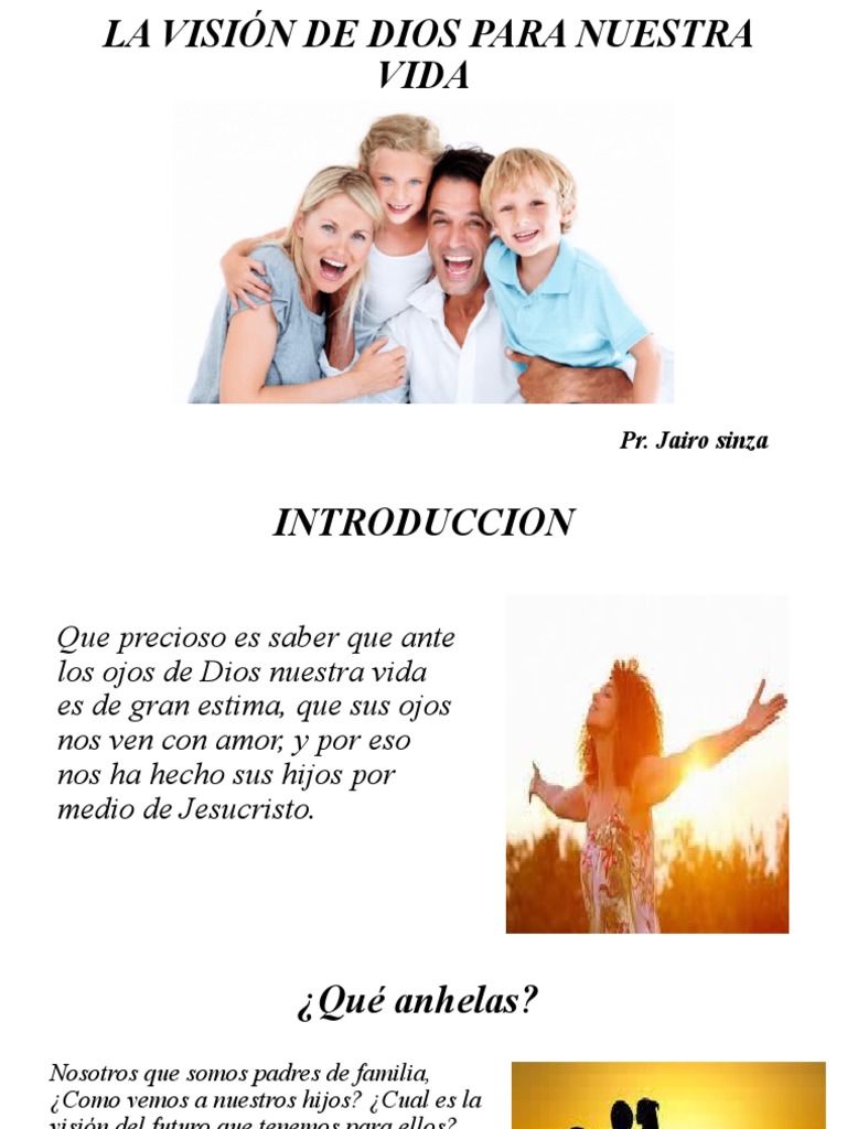 La Visión de Dios para Nuestra Vida | PDF | Oración | Cristo (título)