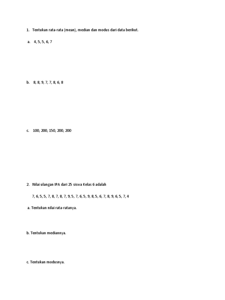 Mean Median Modus | PDF