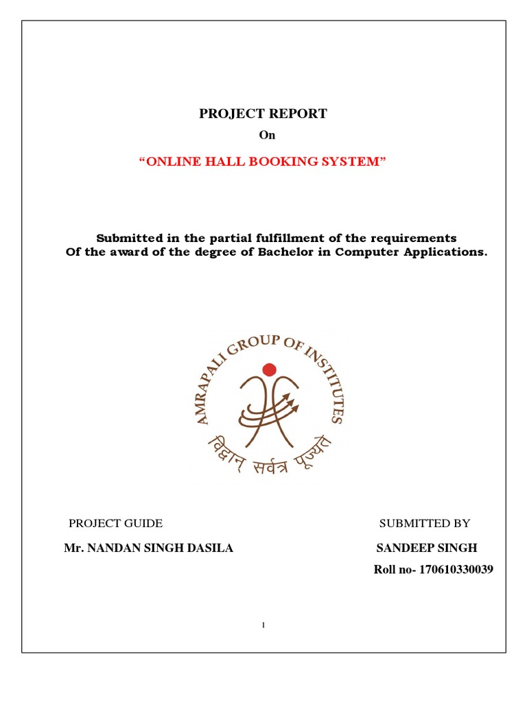 HALL BOOKING REPORT (Grand Final) | PDF | Bootstrap (Front End ...