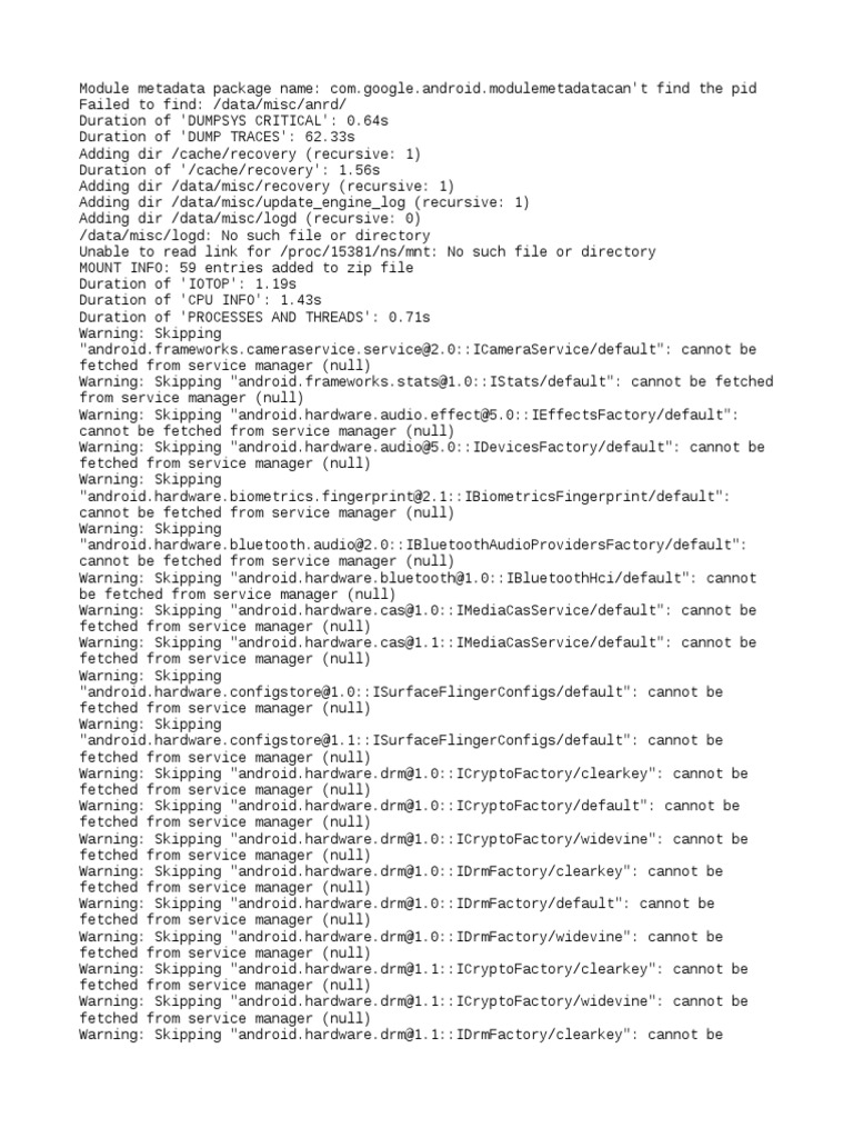 Bugreport ZTE - 2050 QP1A.190711.020 2021 09 17 05 21 07 Dumpstate ...