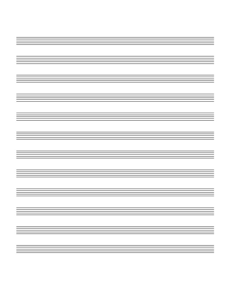 Plantilla Pentagrama | PDF