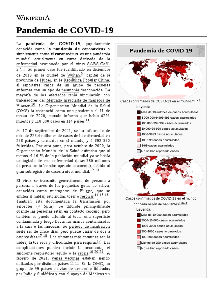 Pandemia de COVID-19 | PDF | Ciencia y matemáticas