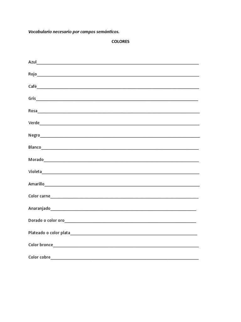 Campos Semánticos A Abordar en Los Niveles Básicos | PDF | Zoología