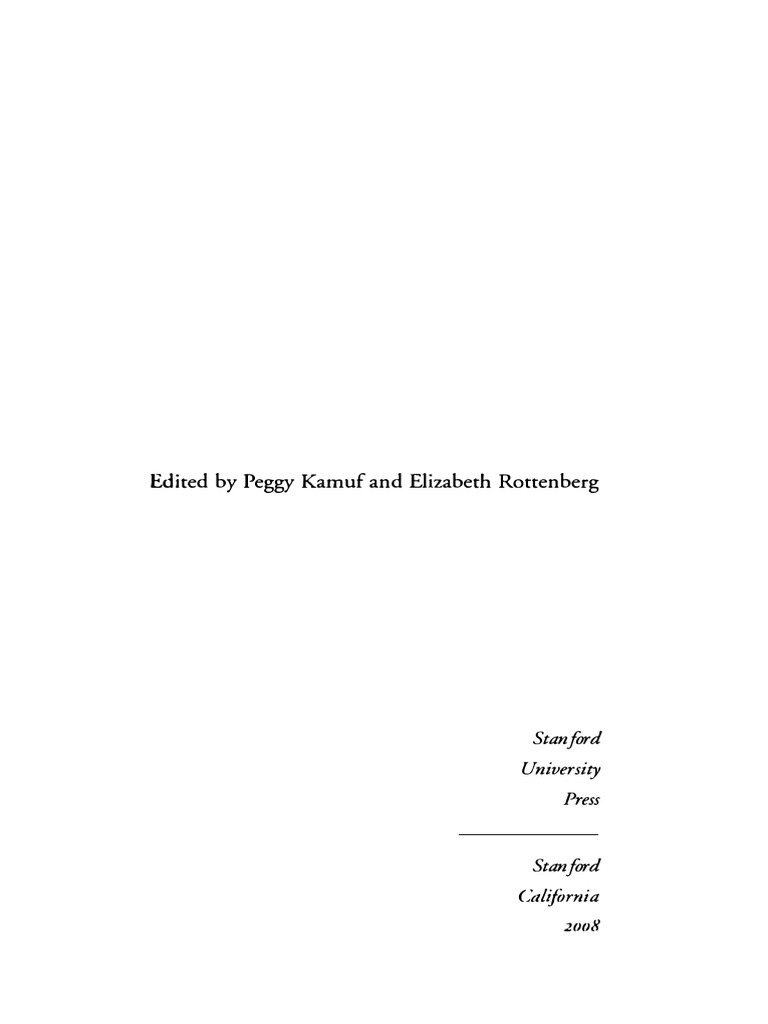 Edited by Peggy Kamuf and Elizabeth Rottenberg: Stanford University ...