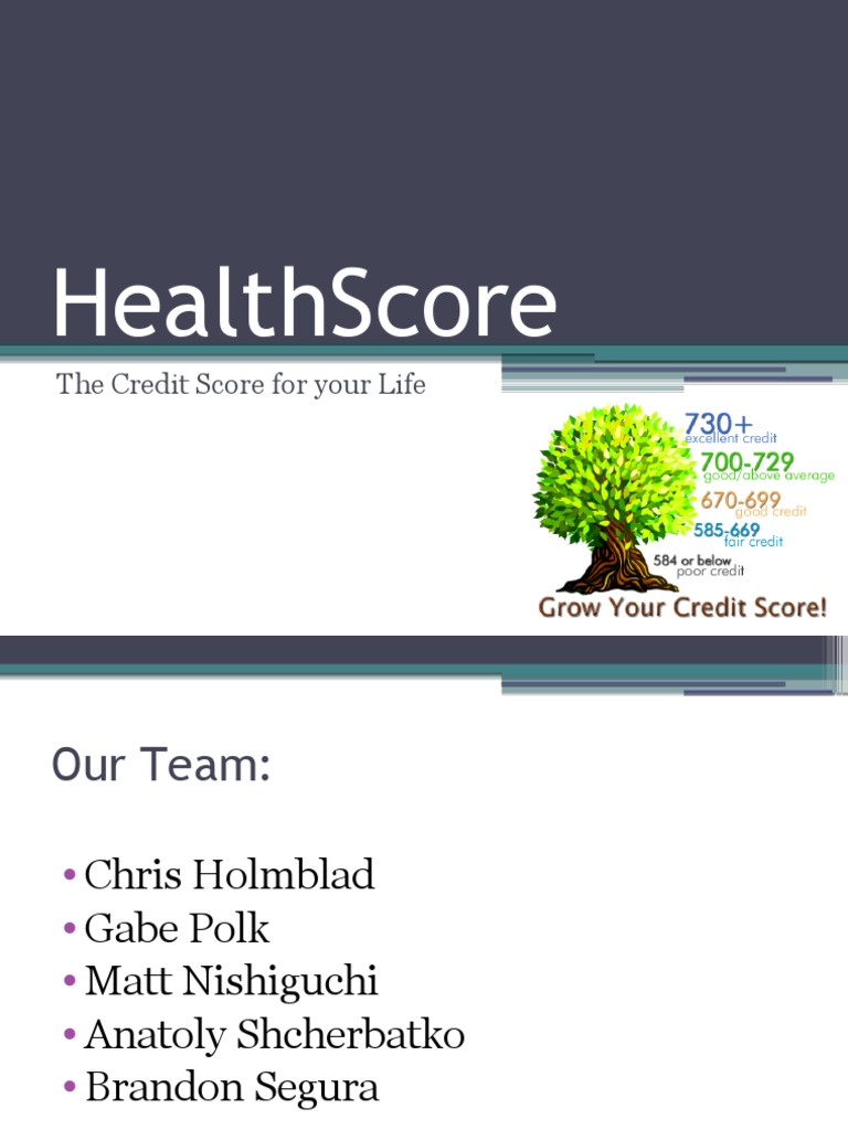 Healthscore: The Credit Score For Your Life | PDF | Insurance | Business
