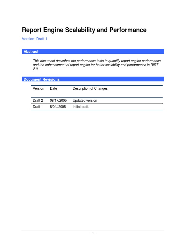 BPS6 - Report Engine Scalability and Performance | PDF | Thread ...