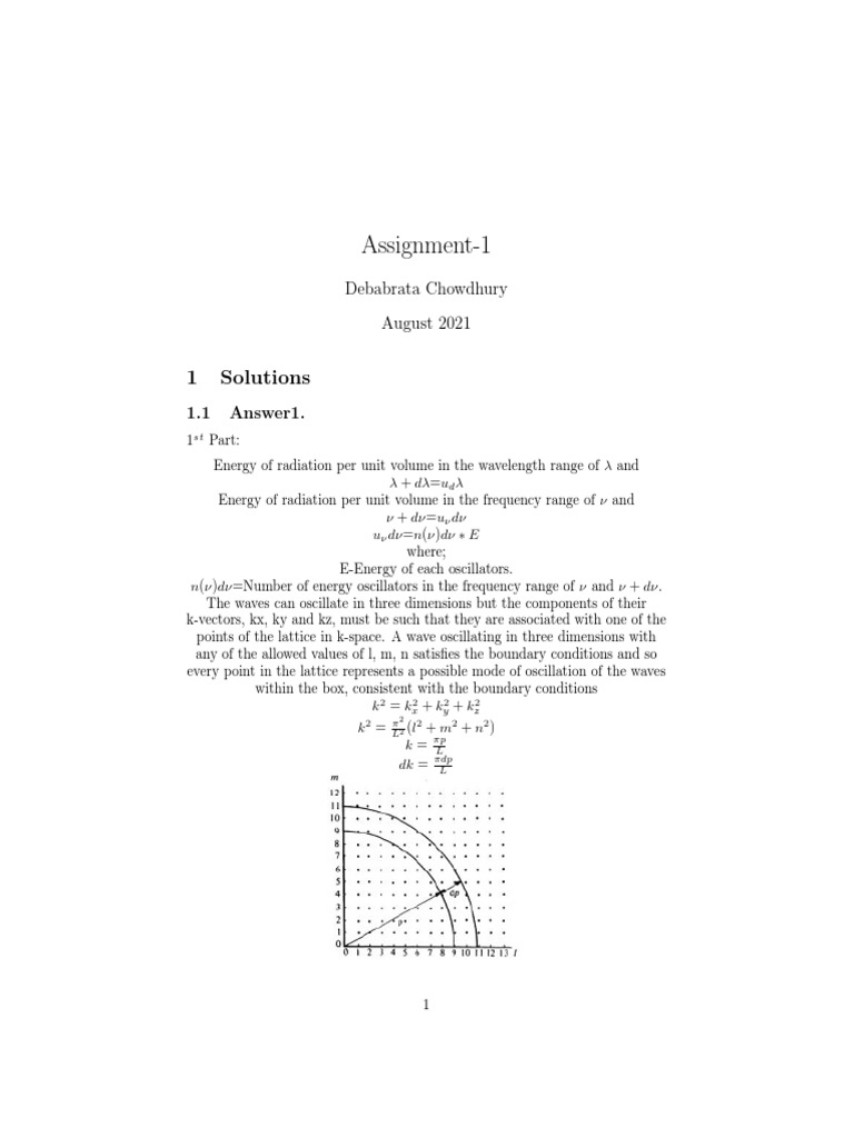 Assignment 1 | PDF | Electronvolt | Electron