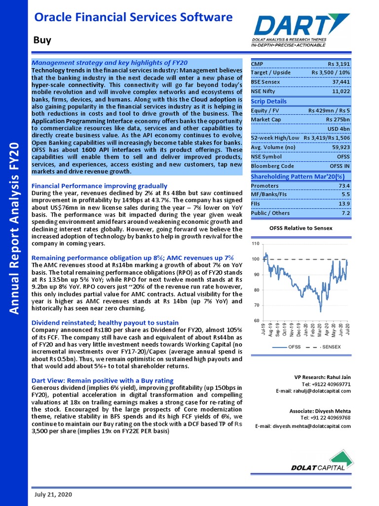 Oracle Financial Services Software: Management Strategy and Key ...