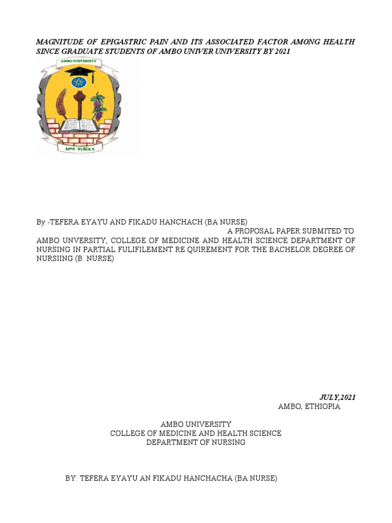 Tefra and Fikaduproposal 98 | PDF | Bloating | Indigestion