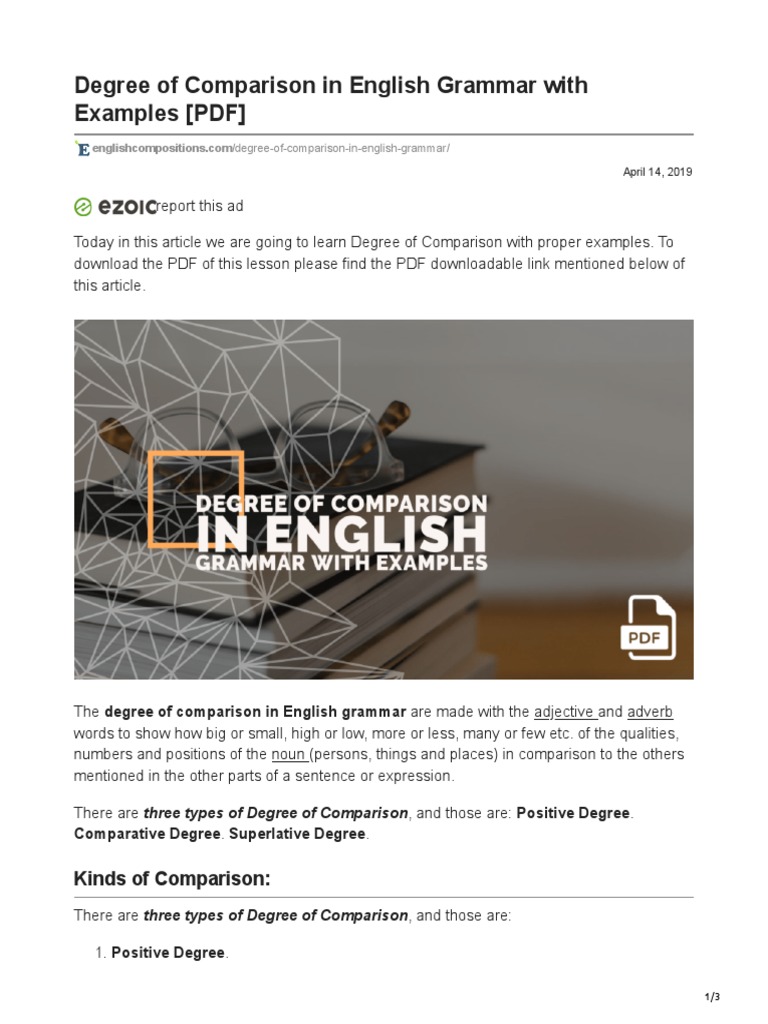 Understanding Degrees of Comparison | PDF | English Grammar | Adjective