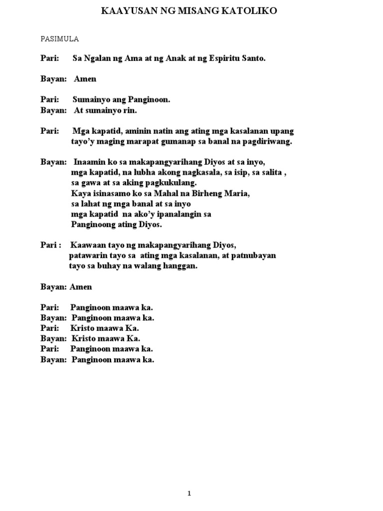 Order of The Mass Roman Rites 2.0 | PDF