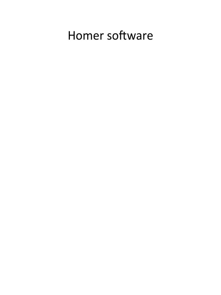Homer Tutorial | PDF