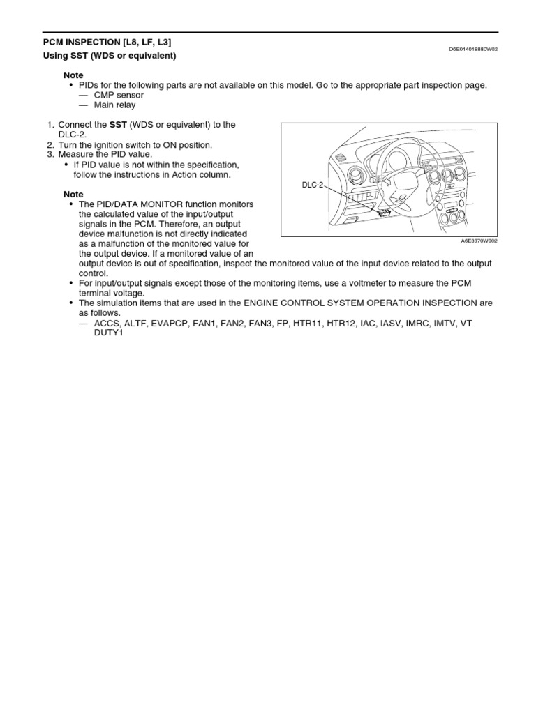 PCM Inspection (L8, LF, L3) Using SST (WDS or Equivalent) Note | PDF | Electrical Engineering ...