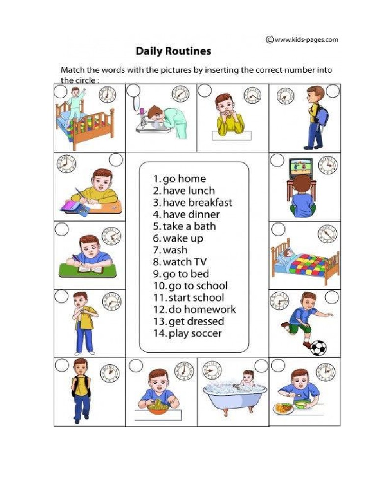 Daily Routine Picture | PDF