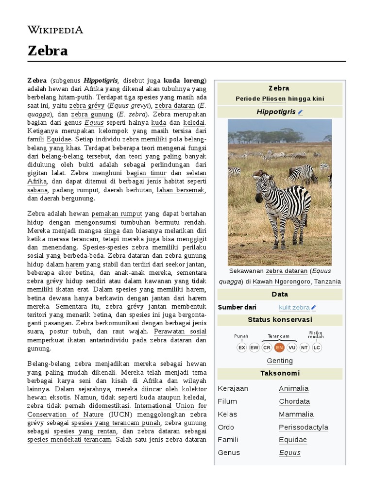 Zebra | PDF