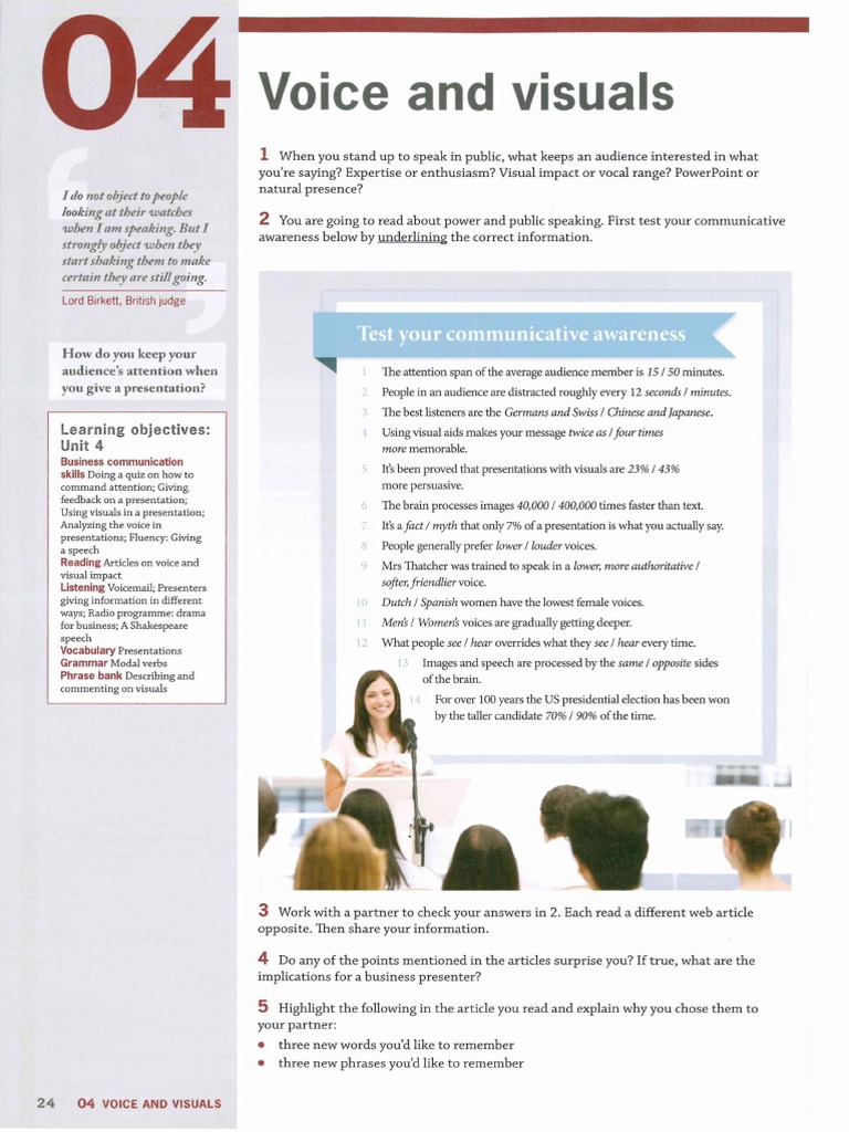 Unit Voice and Visuals | PDF | Verb | Microsoft Power Point