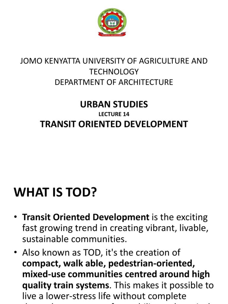 Understanding Transit Oriented Development | PDF | Transport | Public ...