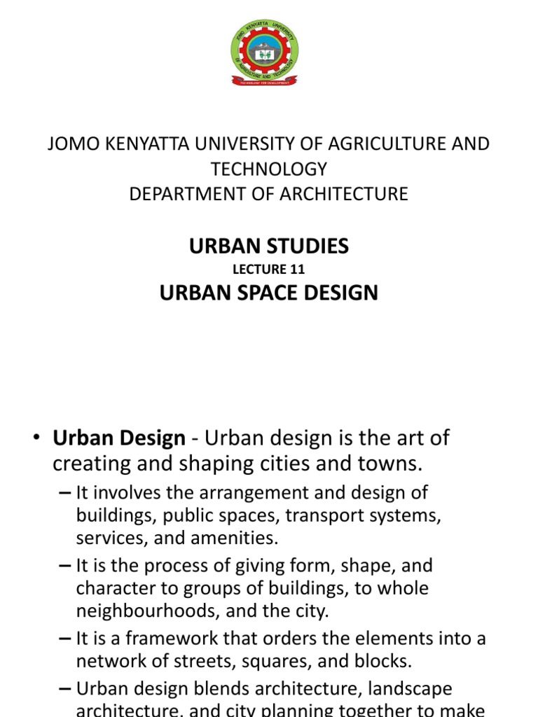 Principles of Urban Space Design | PDF | Urban Design | Street