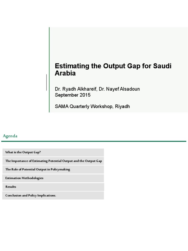 Output Gap Saudi | PDF | Output Gap | Inflation