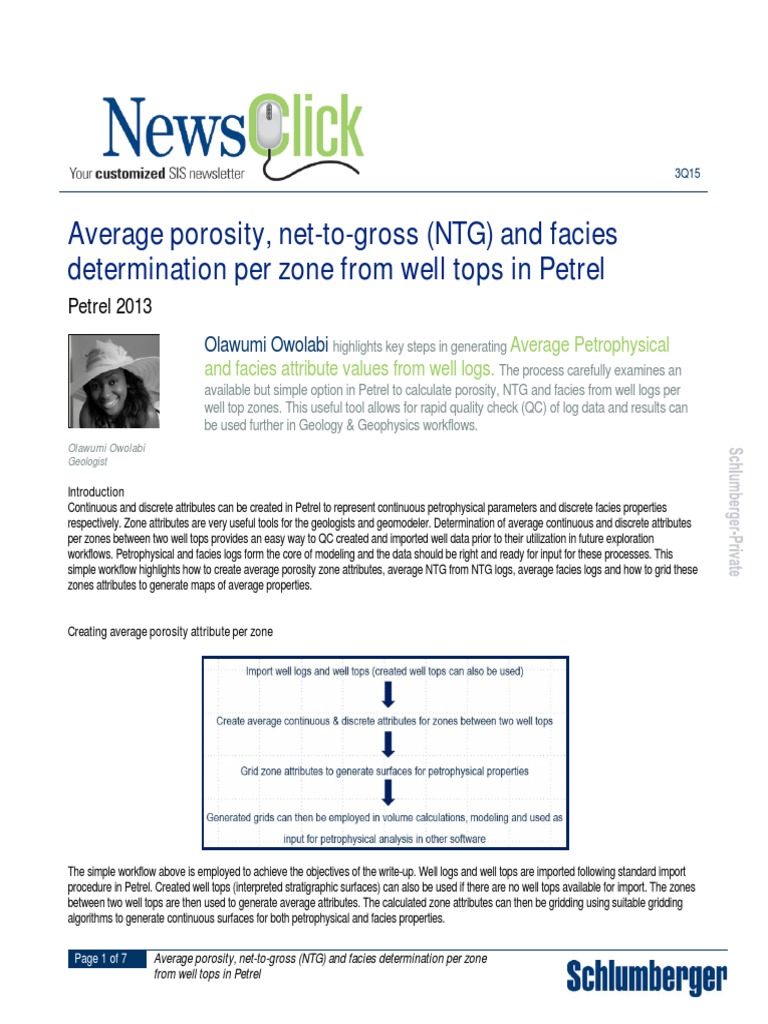 ENG Petrel AveragePorosity NTG Facies Per Zone 3Q15 | PDF | Logarithm ...
