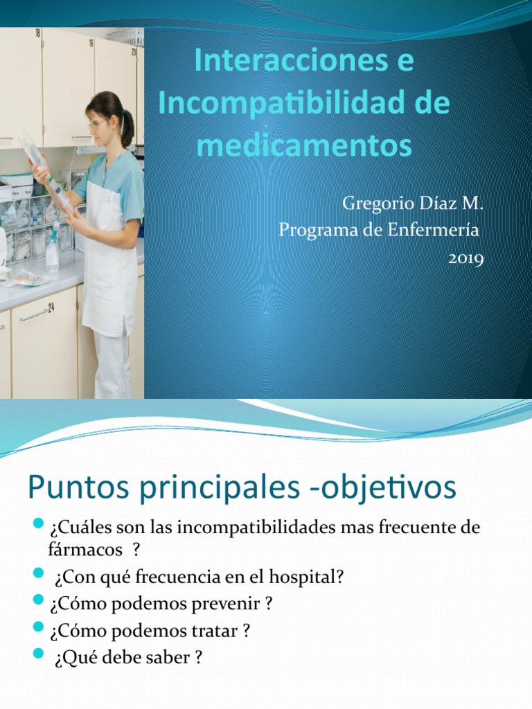 Incompatibilidad de Medicamentos | PDF | Medicamentos con receta ...